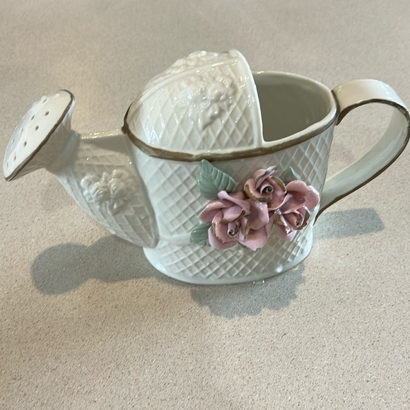 Accents | Vintage Pink Rose Water Canporcelain Watering Can | Poshmark